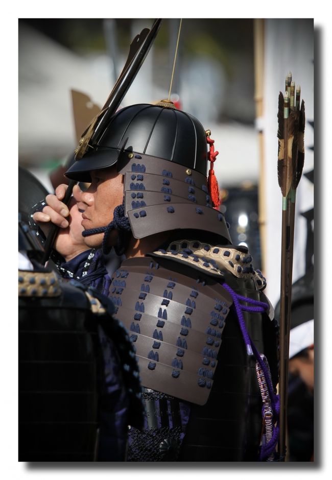 『solitary Journey 1123 鎧兜に身を包んだ武者たちによる‘鞍掛合戦出陣絵巻です。<鞍掛城まつり>山口県岩国市玖珂町