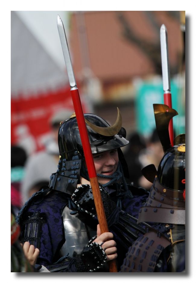 『solitary Journey 1123 鎧兜に身を包んだ武者たちによる‘鞍掛合戦出陣絵巻です。＜鞍掛城まつり＞山口県岩国市玖珂町