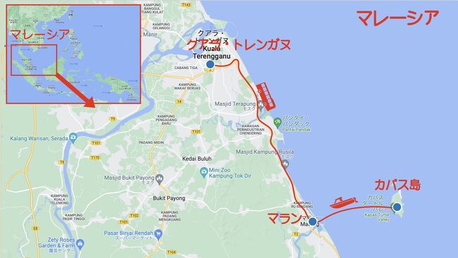『タイさんのマレーシアの旅15日目2023629 カパス島からトレンガヌに戻ります。』クアラトレンガヌーマレーシアの旅行記・ブログ